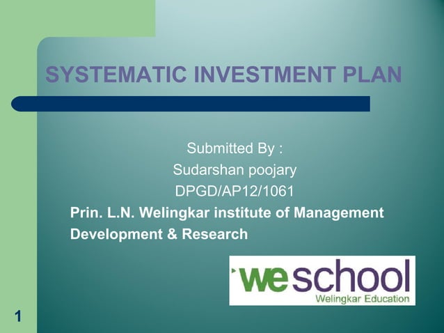 Sip presentation | PPT | Stocks and Bonds | Personal Investing