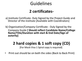 Summer Internship/Project Report Writing & Viva Guidelines By Prof ...