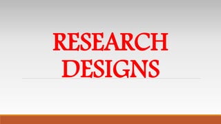 Research Design Slide Show | PPTX