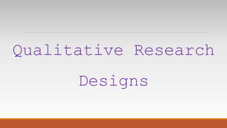 Research Design Slide Show | PPTX