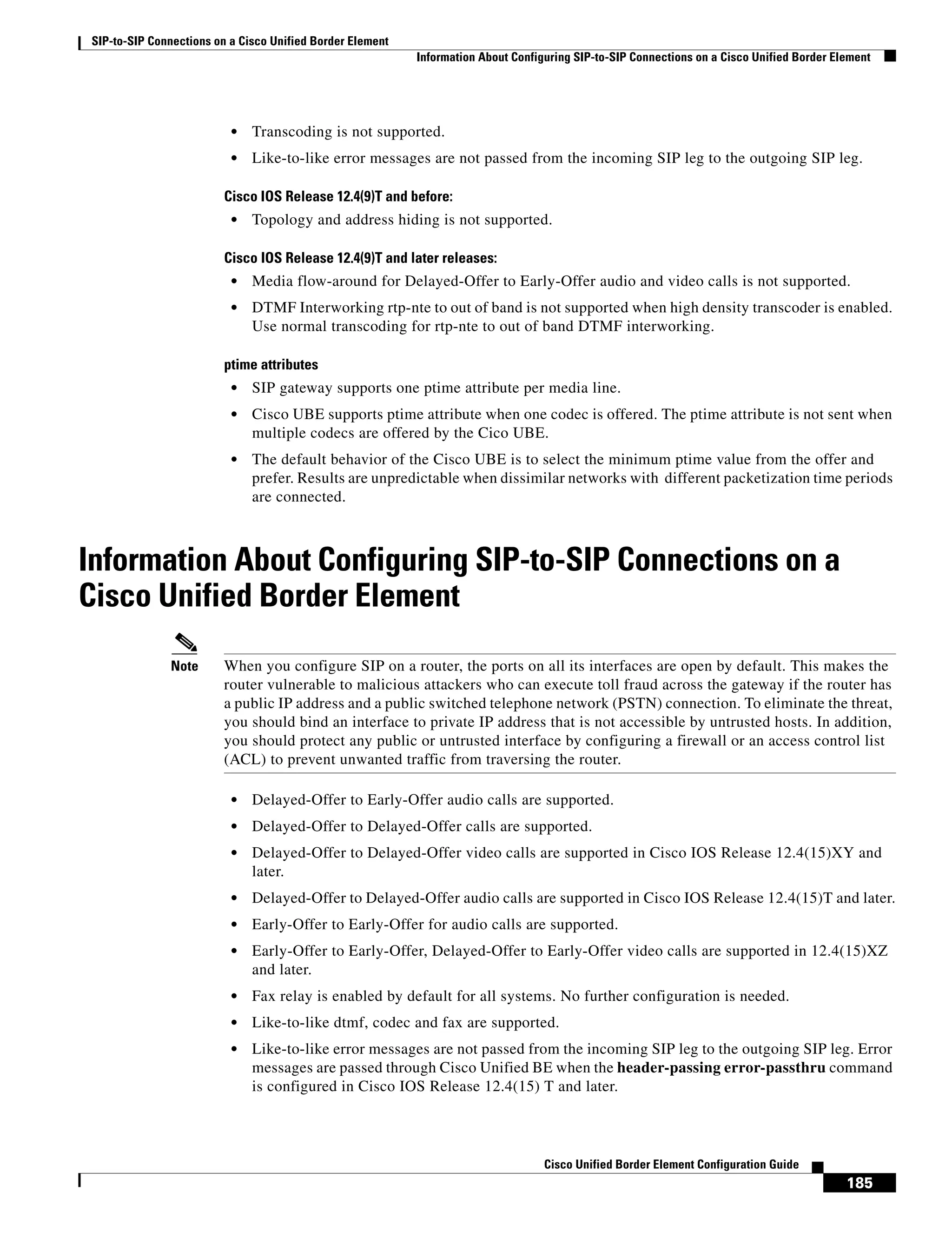 SIP-to-SIP Connections on a Cisco Unified Border Element | PDF