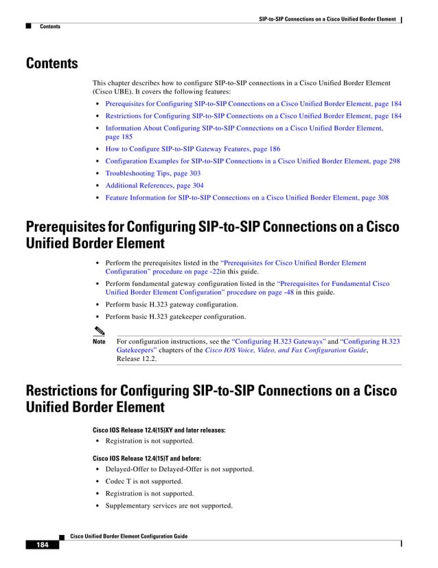 SIP-to-SIP Connections on a Cisco Unified Border Element | PDF