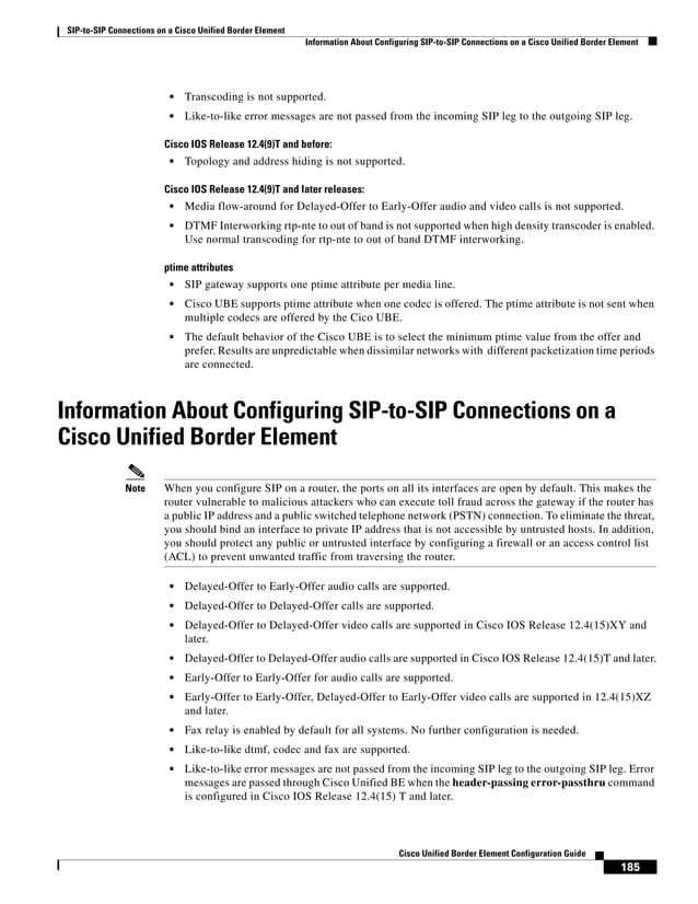 Sip To Sip Connections On A Cisco Unified Border Element Pdf