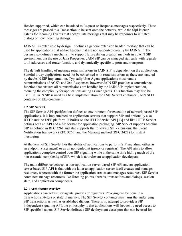 Sip and the java platforms | PDF