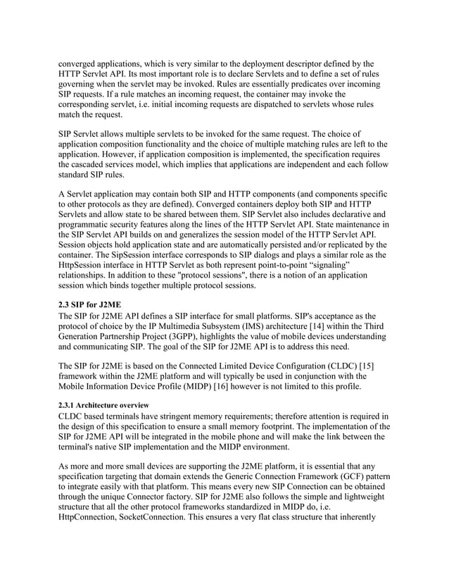 Sip and the java platforms | PDF