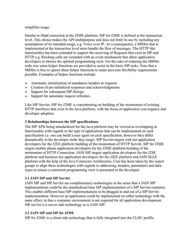 Sip and the java platforms | PDF