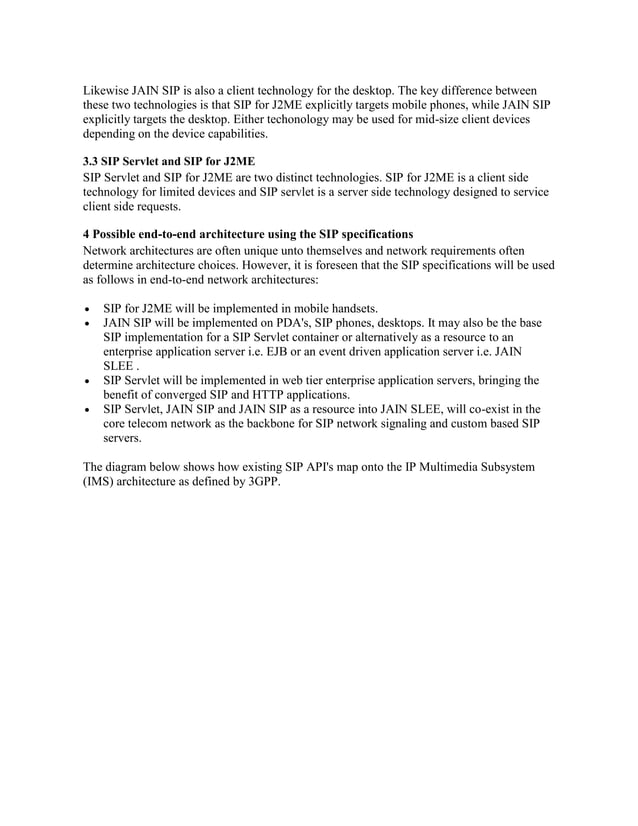 Sip and the java platforms | PDF