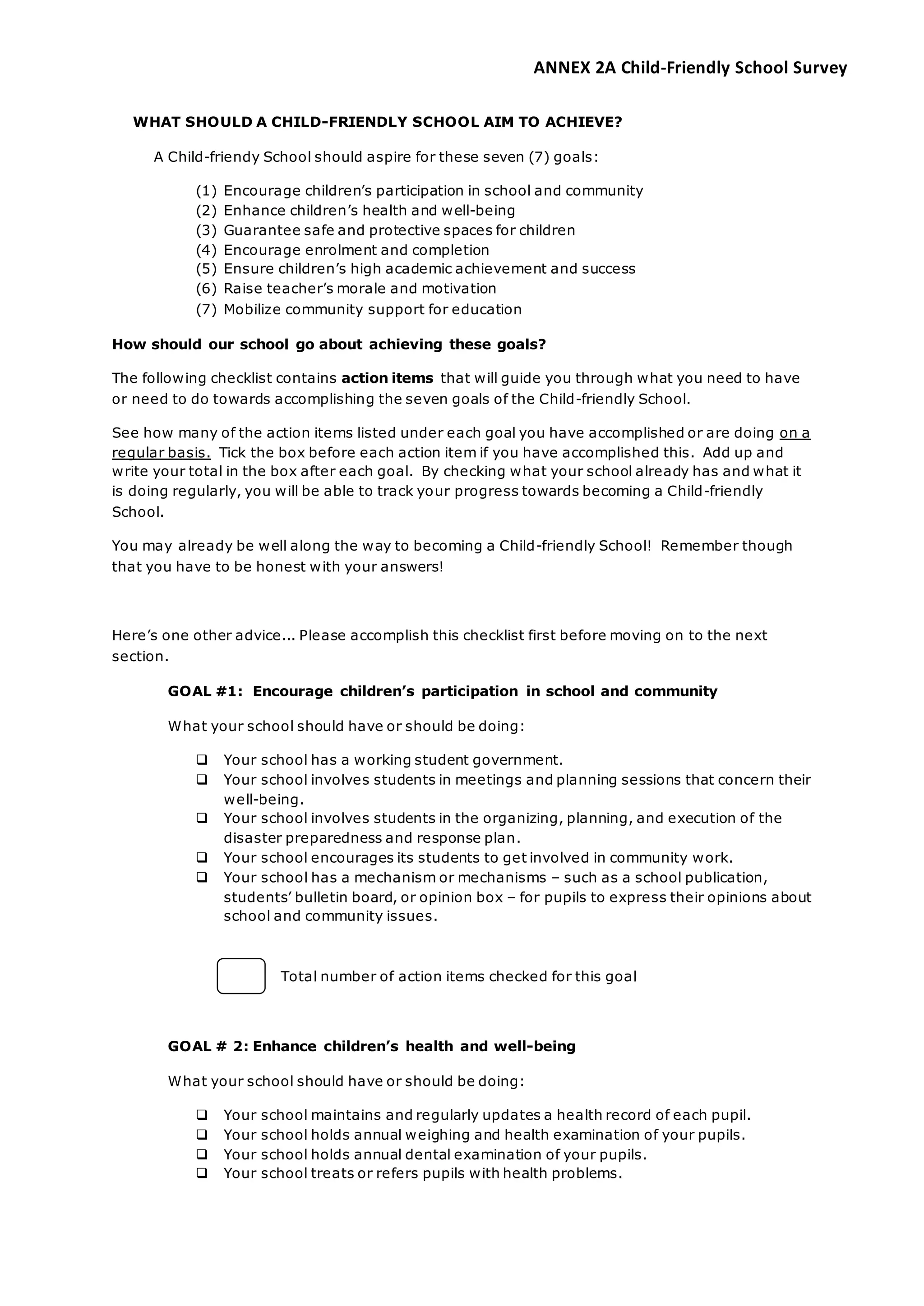Sip annex 2 a child-friendly school survey | DOCX