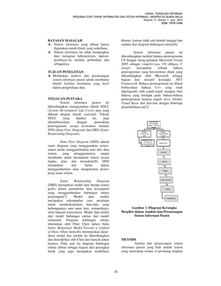 ANALISIS DAN PERANCANGAN SISTEM INFORMASI PASIEN (SIPASIEN) | PDF