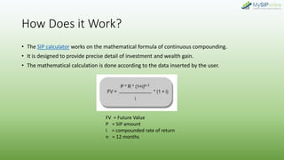 SIP Calculator - Innovative Tool For Simplified Mutual Fund Return ...