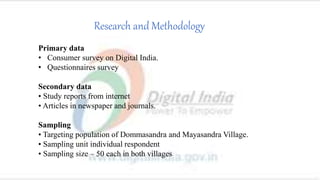 Digital India Awareness Among Rural Public in India | PPTX