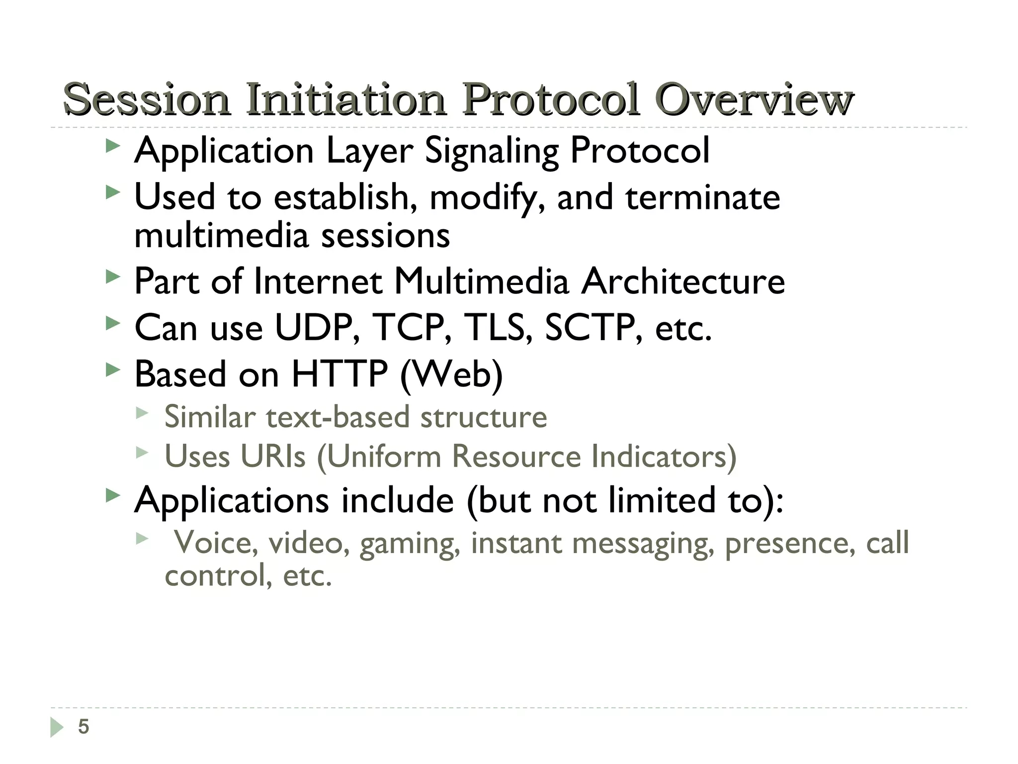 Sip Detailed , Call flows , Architecture descriptions , SIP services ...