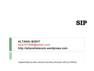 Sip Detailed , Call flows , Architecture descriptions , SIP services ...
