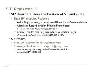 Sip Detailed , Call flows , Architecture descriptions , SIP services ...