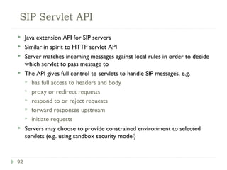 Sip Detailed , Call flows , Architecture descriptions , SIP services