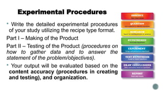 science investigatory project experimental procedures | PPTX