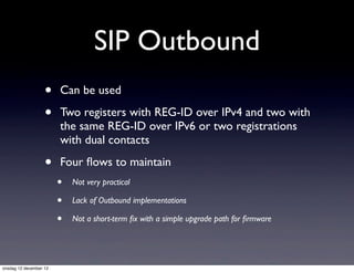 Sipforum SIP & IPv6 discussion slides | PDF | Internet | Computing