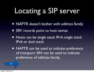 Sipforum SIP & IPv6 discussion slides | PDF | Internet | Computing