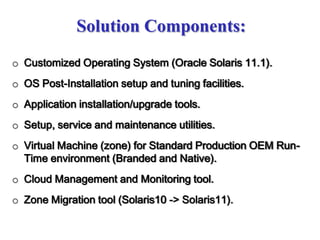 Oracle Solaris 11 platform for ECI Telecom private cloud infrastructure | PPT