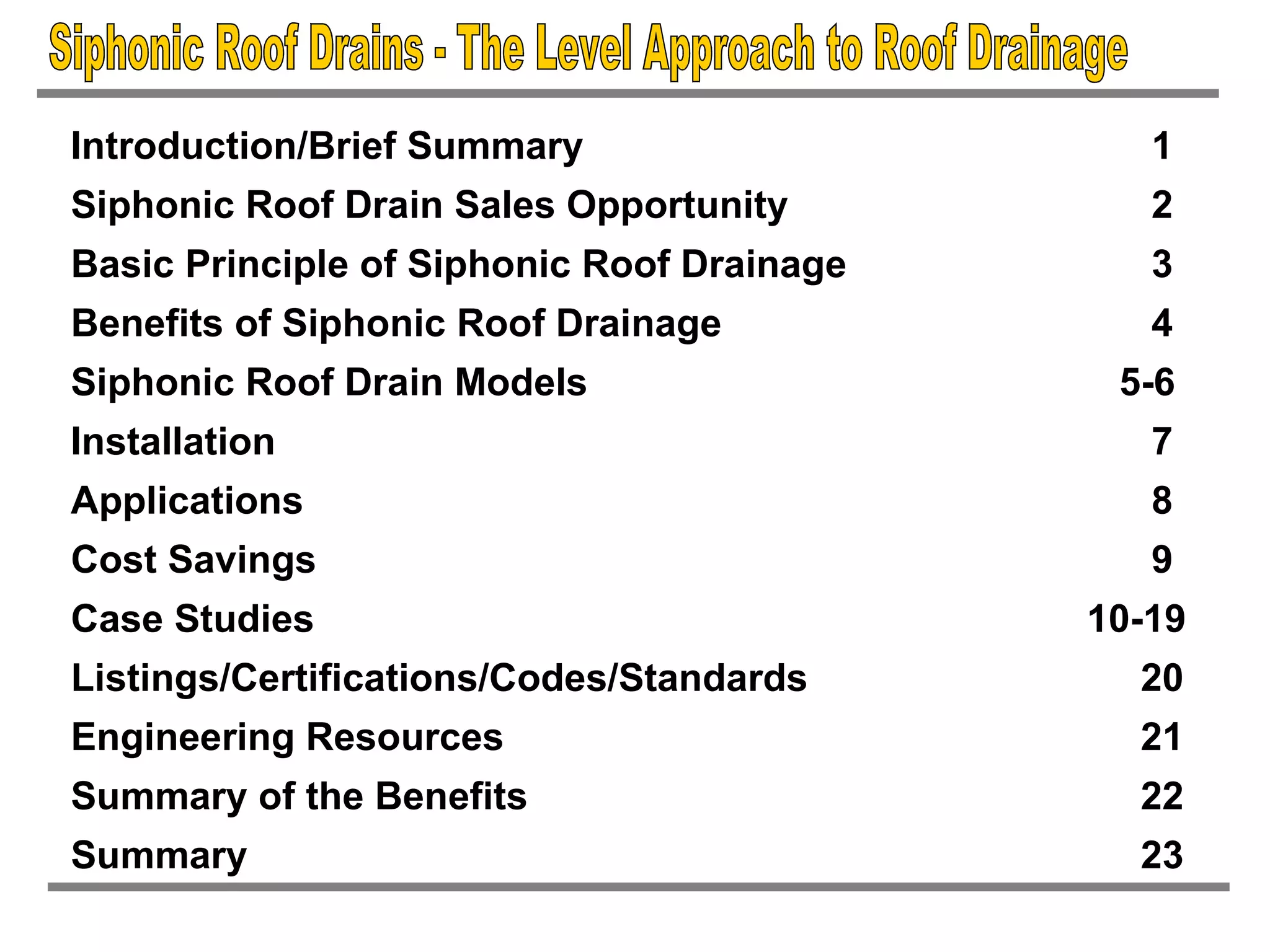 Full-Bore Siphonic Roof Drains Overview by Jay R. Smith Mfg. Co. | PPS
