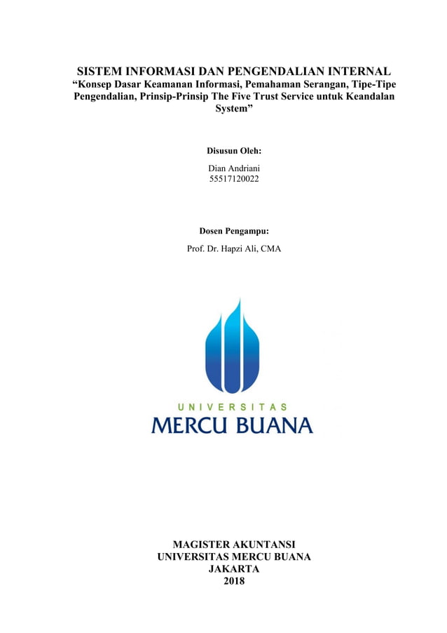 Si & pi, dian andriani, hapzi ali, konsep dasar keamanan informasi ...