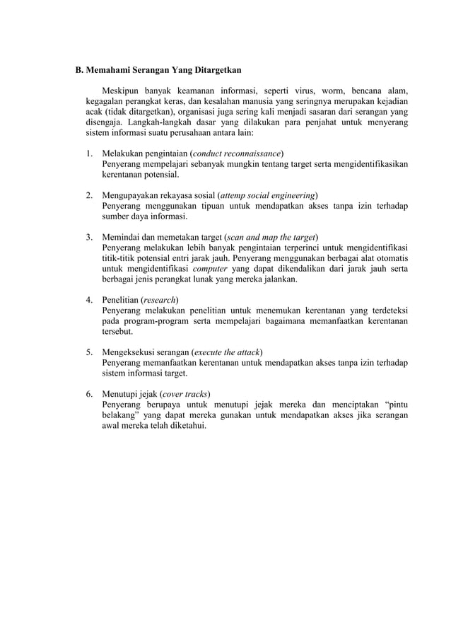 Si & pi, dian andriani, hapzi ali, konsep dasar keamanan informasi, pemahaman serangan, tipe ...