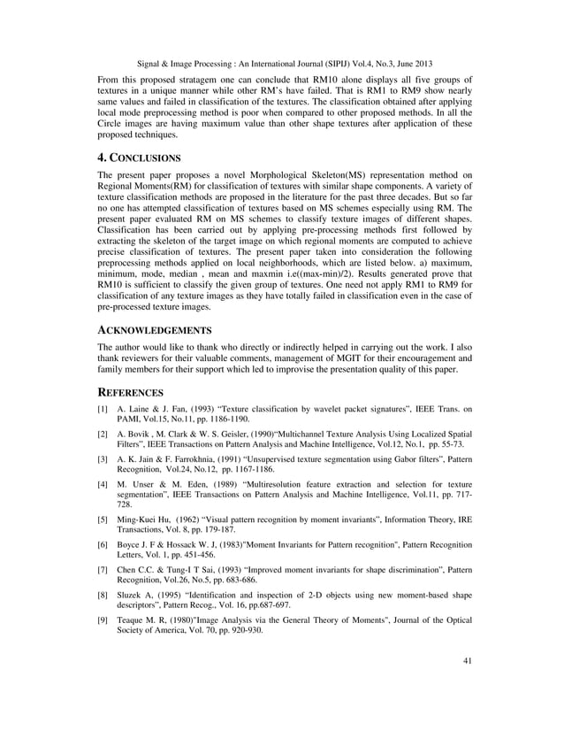 COMPOSITE TEXTURE SHAPE CLASSIFICATION BASED ON MORPHOLOGICAL SKELETON AND REGIONAL MOMENTS ...