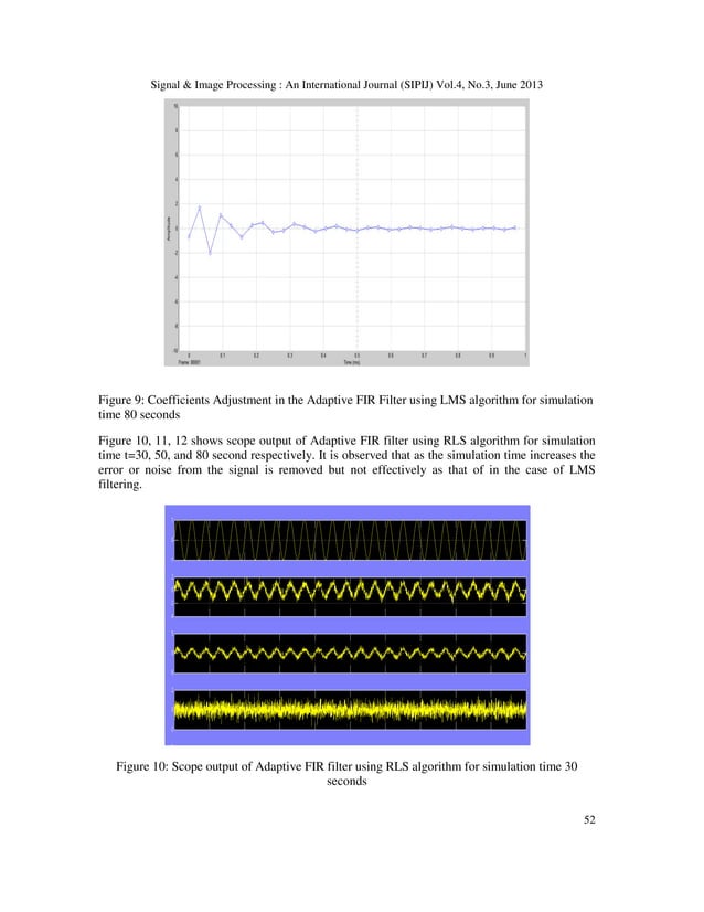 PERFORMANCE ANALYIS OF LMS ADAPTIVE FIR FILTER AND RLS ADAPTIVE FIR FILTER FOR NOISE ...