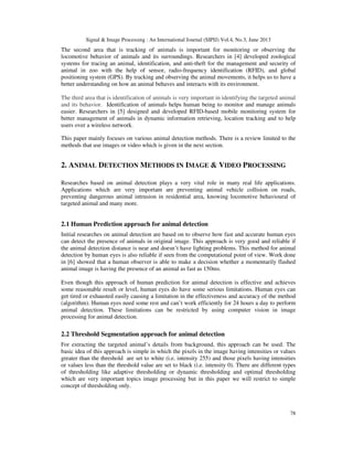 A BRIEF OVERVIEW ON DIFFERENT ANIMAL DETECTION METHODS | PDF