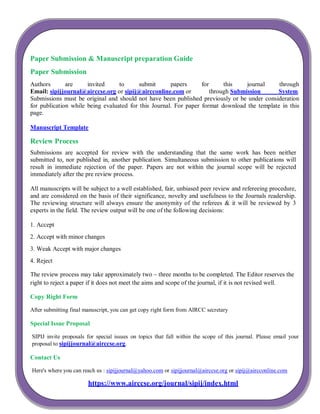 Signal & Image Processing: An International Journal (SIPIJ) - WJCI, H ...