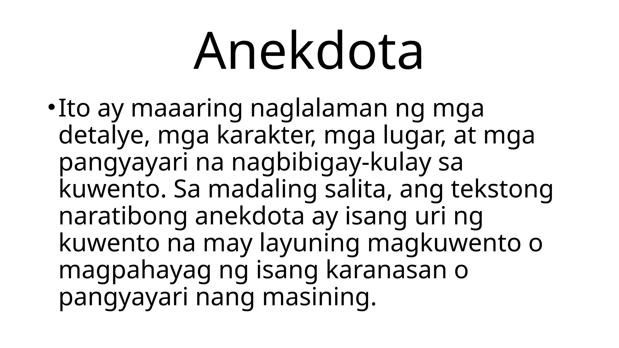 Si Pilu Bibo Halimbawa ng kwentong anekdota | PPTX