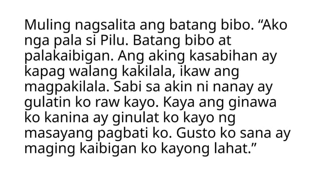 Si Pilu Bibo Halimbawa ng kwentong anekdota | PPTX