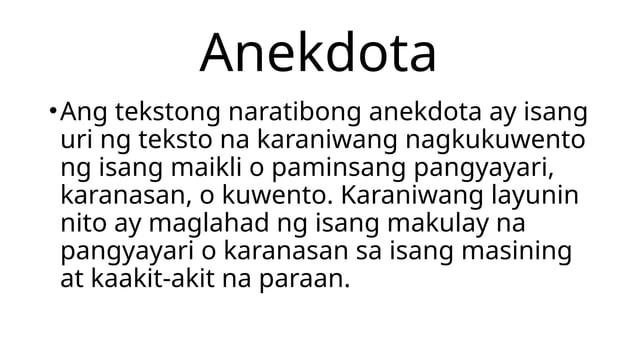 Si Pilu Bibo Halimbawa ng kwentong anekdota | PPTX