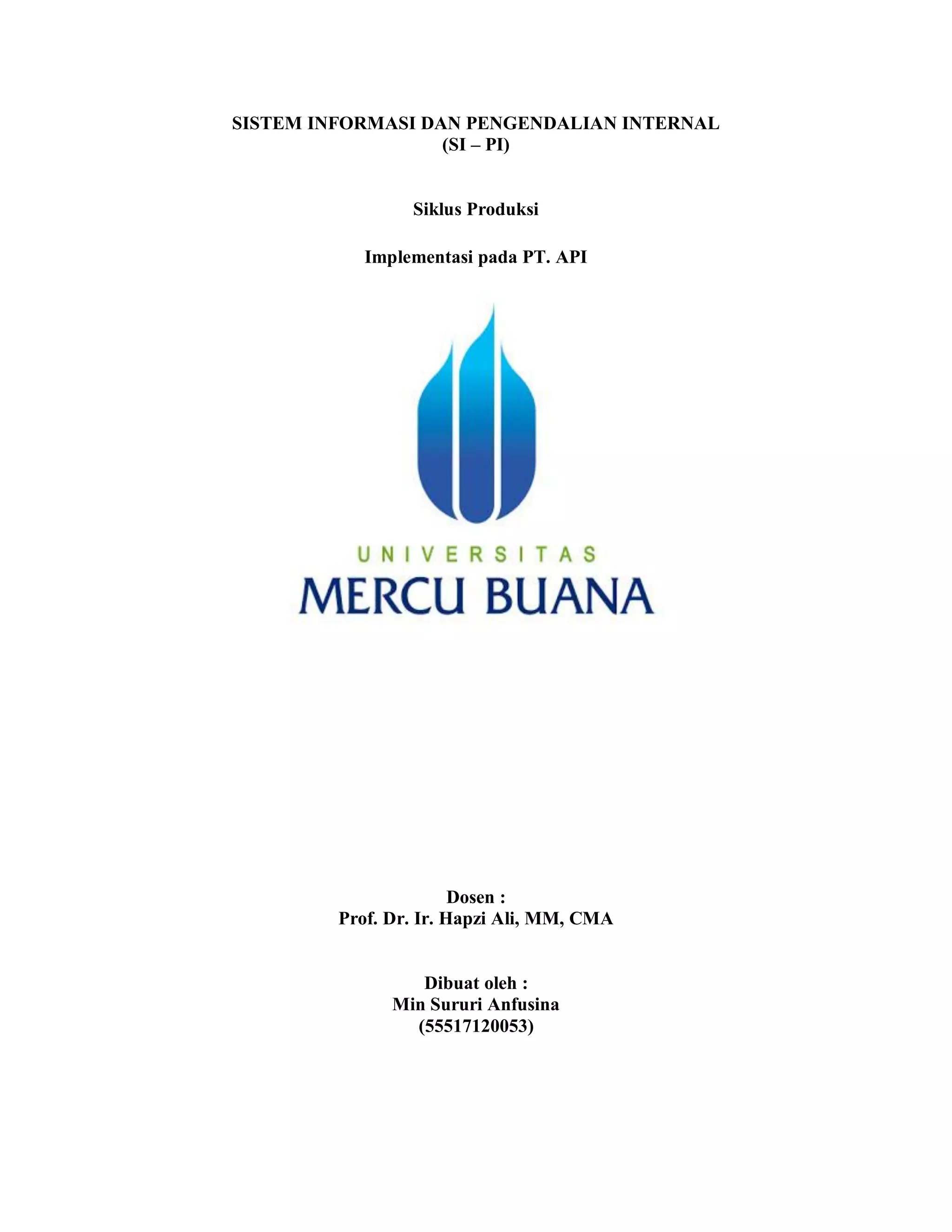 Sipi, min sururi anfusina, hapzi ali, siklus produksi implementasi pada ...