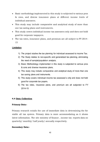 income tax planning (University Pune.) by shivaji lande | DOCX