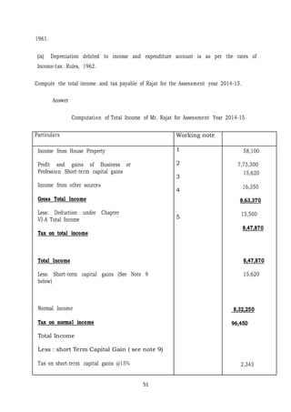 income tax planning (University Pune.) by shivaji lande | DOCX