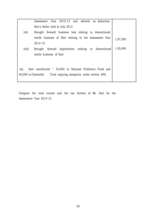 income tax planning (University Pune.) by shivaji lande | DOCX
