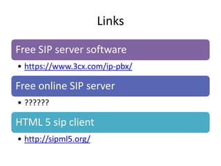 Sip introduction | PPTX | Internet | Computing