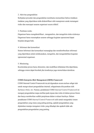 Si & Pi, sasi ngatiningrum, hapzi ali, implementasi coso, cobit dan erm pada perusahaan ...