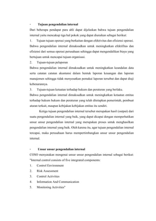 Si & Pi, sasi ngatiningrum, hapzi ali, pengendalian internal coso dan ...