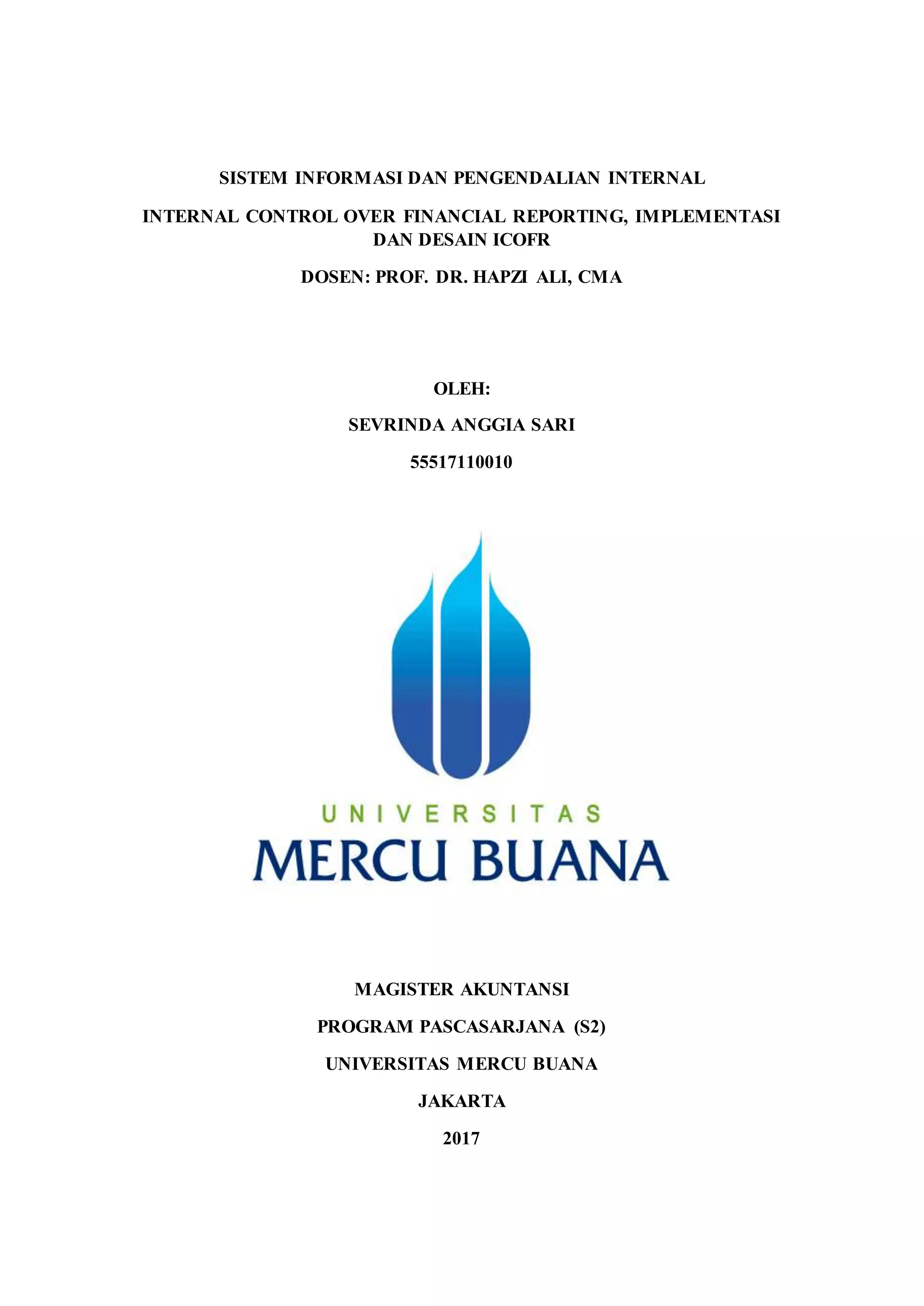 SI & PI, SEVRINDA ANGGIA SARI, Prof. Dr. HAPZI ALI. CMA, INTERNAL ...