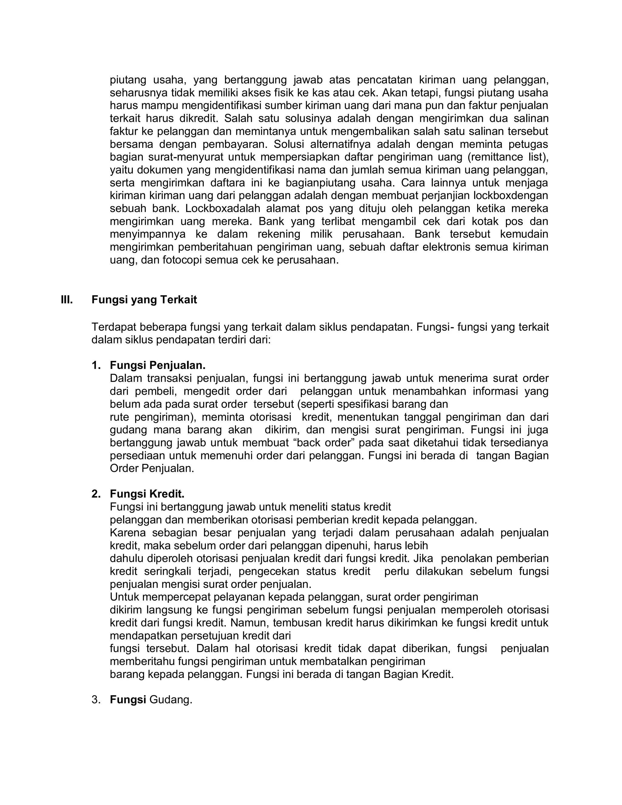 SI&PI, wendi nurhayat, hapzi ali, siklus pendapatan dan penerimaan kas ...