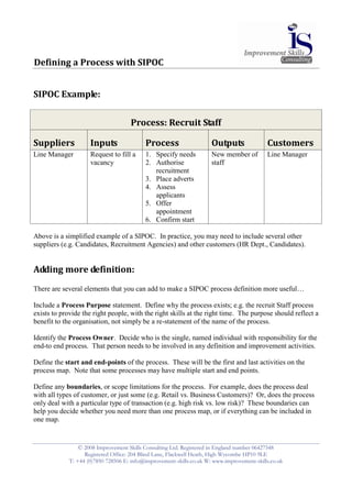 Sipoc | PDF