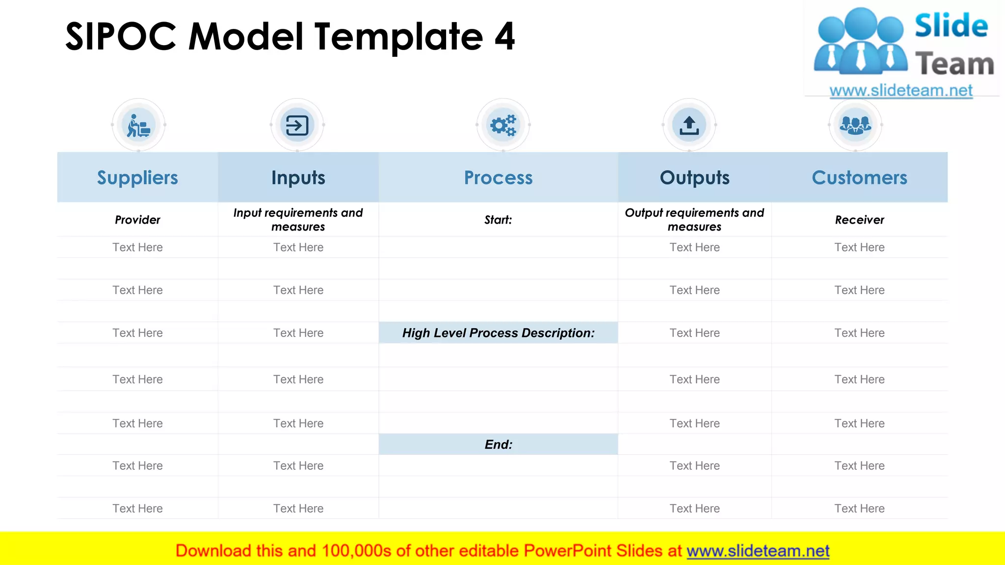 SIPOC Model PowerPoint Presentation Slides | PDF