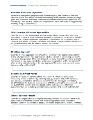 Point of View Development Template | PDF