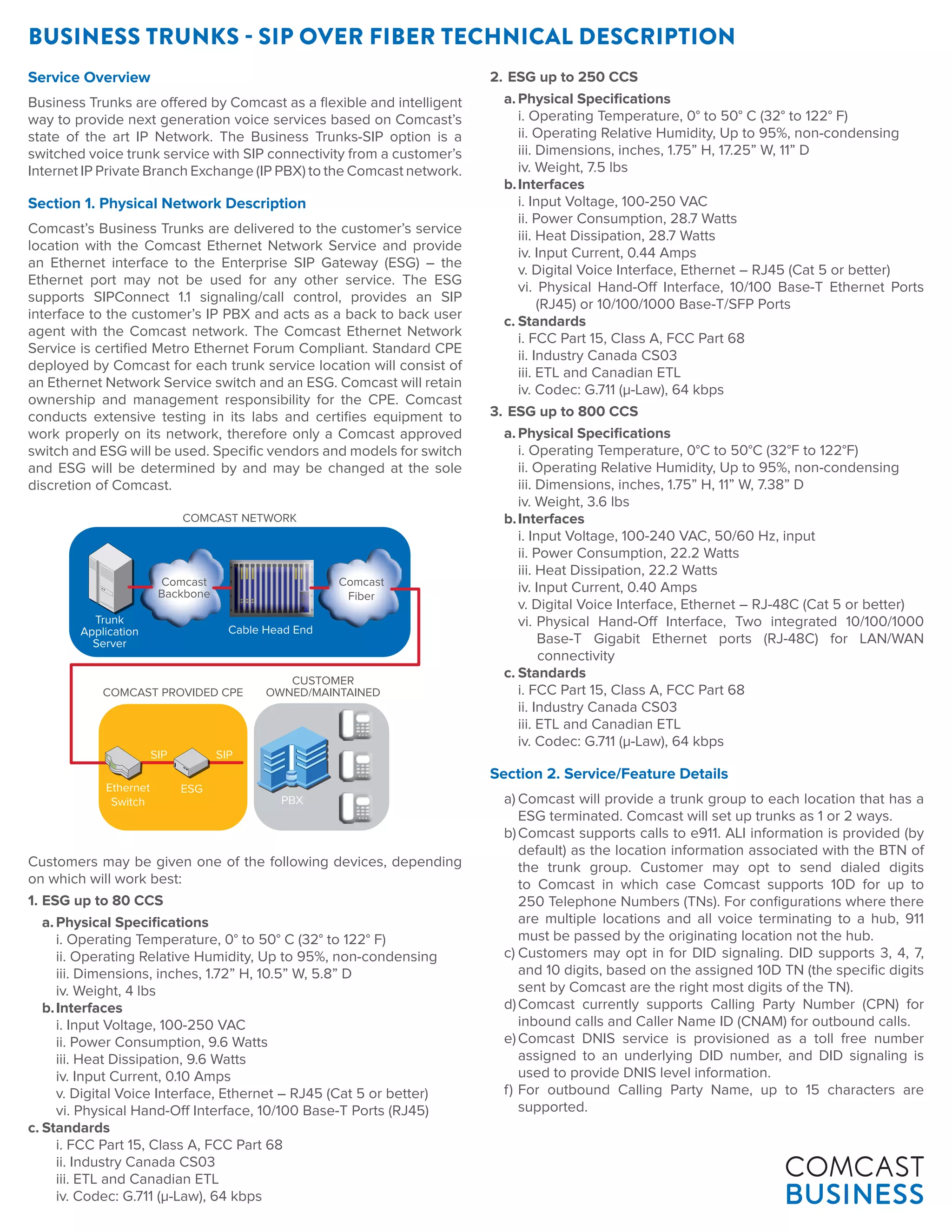 Comcast SIP Technical Description | PDF