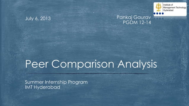 Peer Company Analysis | PPTX