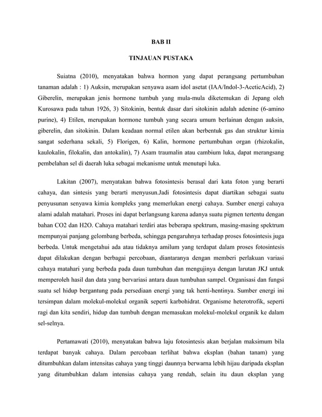 Laporan Praktikum Ekologi Tumbuhan Pengaruh Cahaya Matahari Terhadap