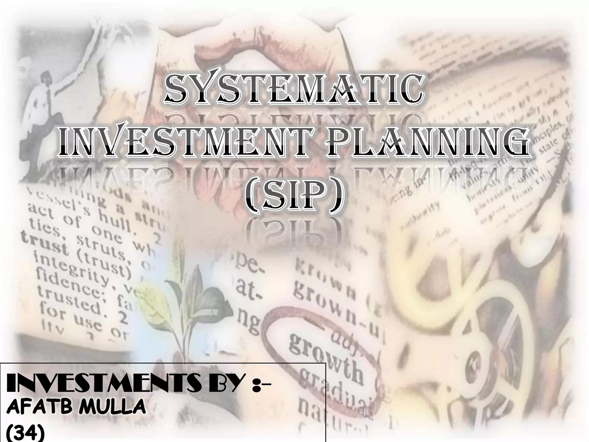 Sip ppt | PPTX | Stocks and Bonds | Personal Investing
