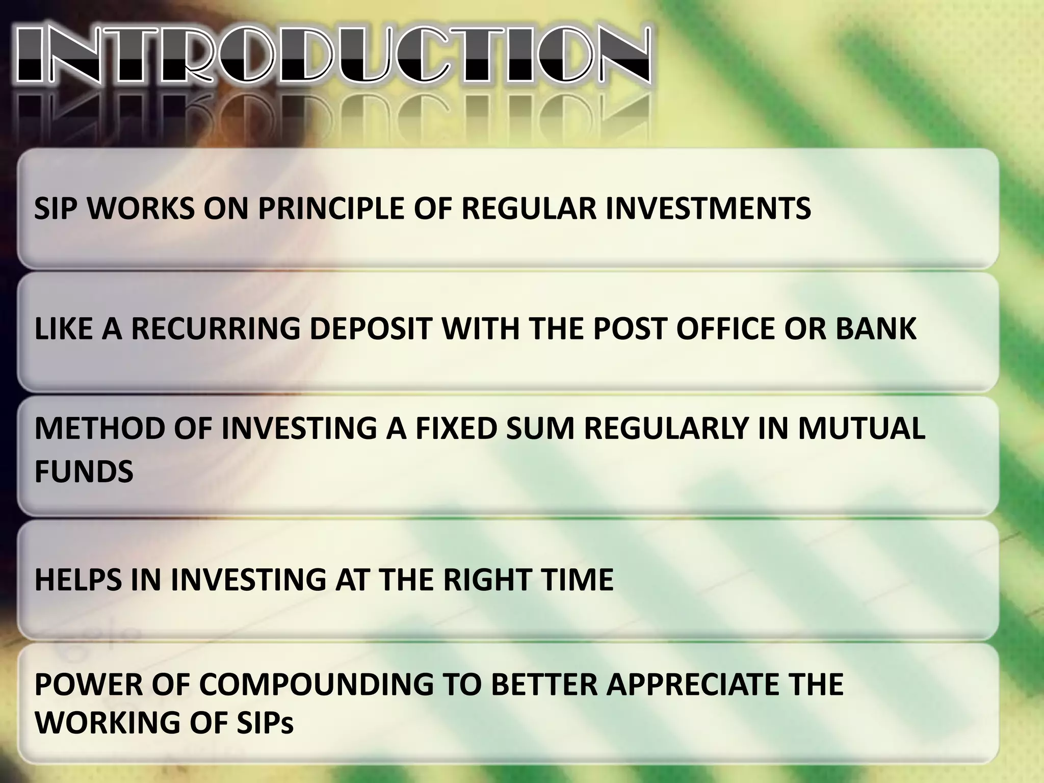 Sip ppt | PPTX | Stocks and Bonds | Personal Investing